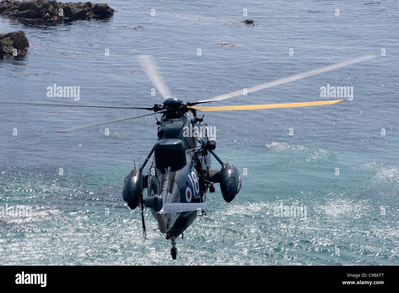 Air Sea rescue helicopter and the Lizard Life boat Lizard Point ...