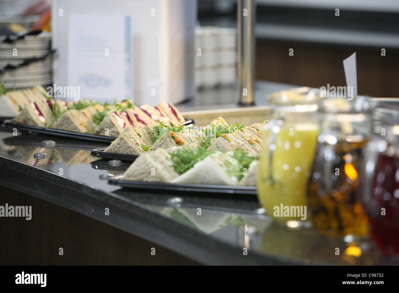Sandwiches on counter top Stock Photo - Alamy