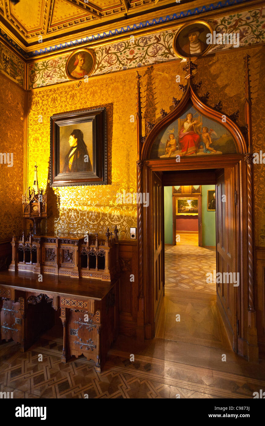 Romantic germany castle interior Stock Photo - Alamy