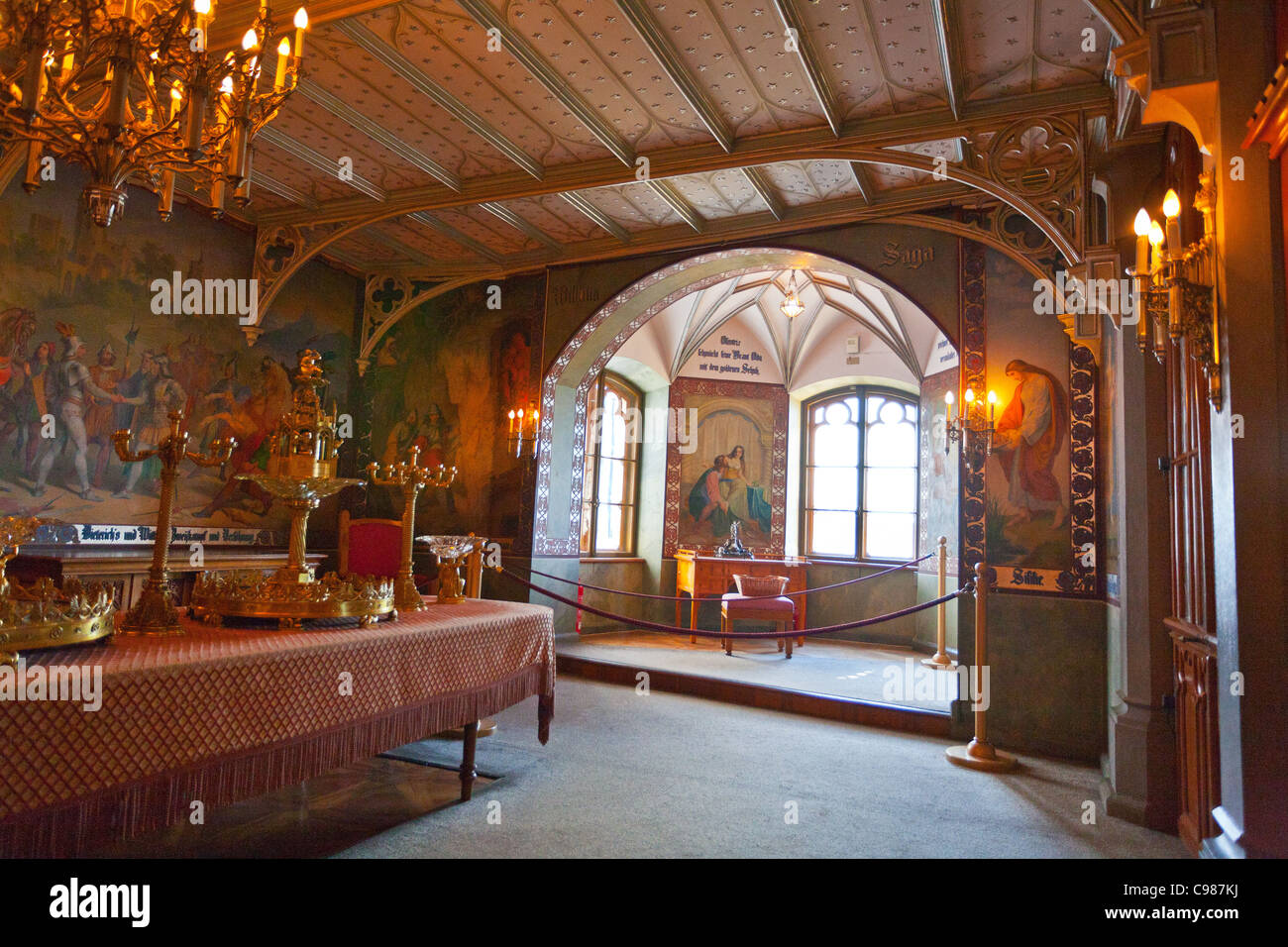 Neuschwanstein Castle Interior High Resolution Stock Photography and ...