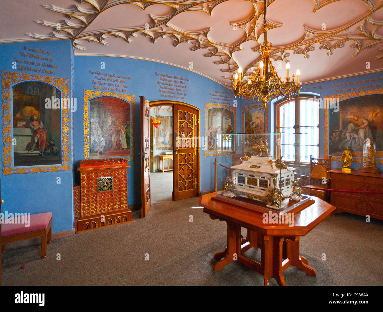 Romantic germany castle interior Stock Photo - Alamy