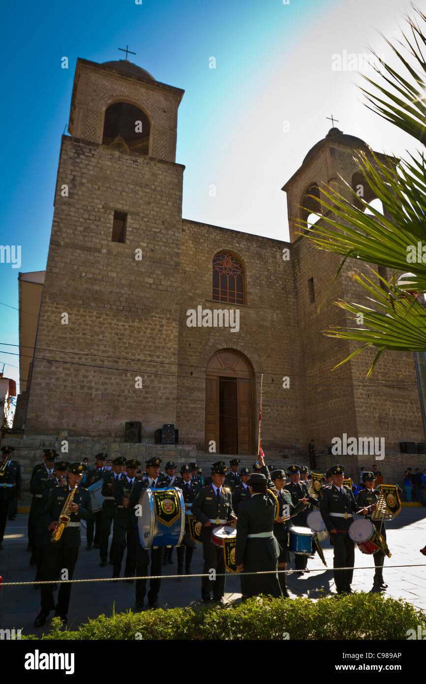 Caraz, Peru independence day parade Stock Photo - Alamy