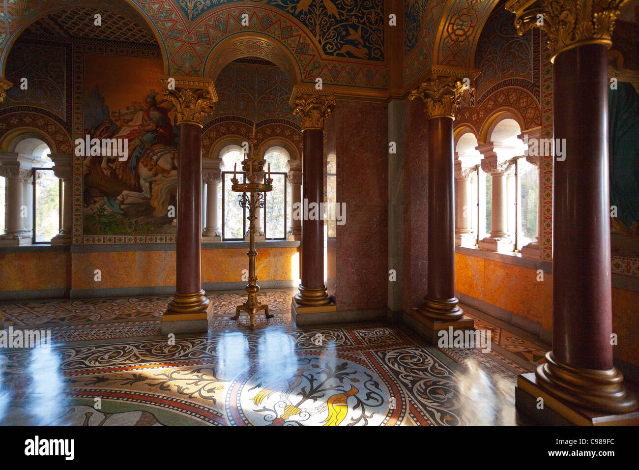 Romantic germany castle interior Stock Photo - Alamy