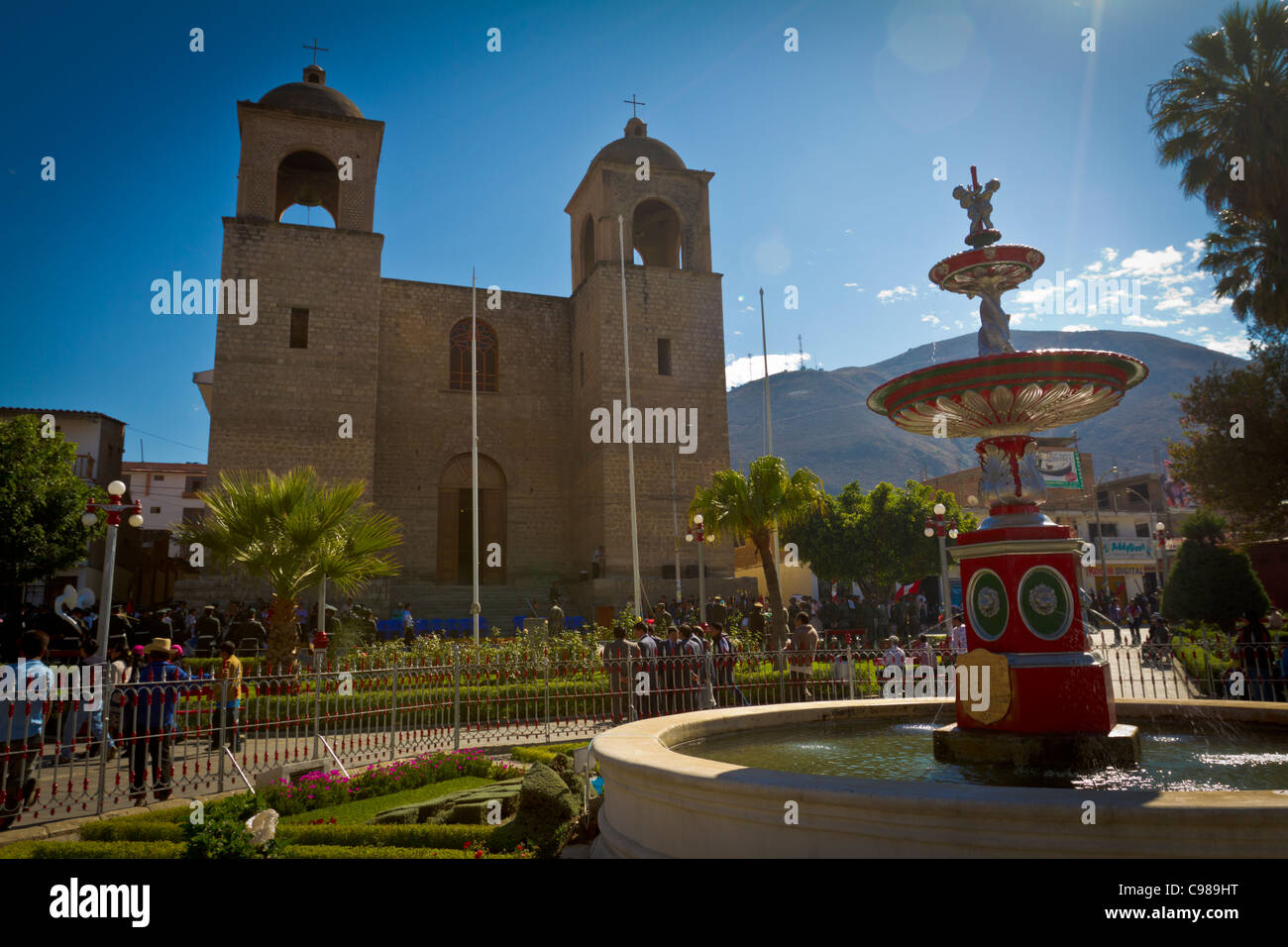 Caraz, Peru independence day parade Stock Photo - Alamy