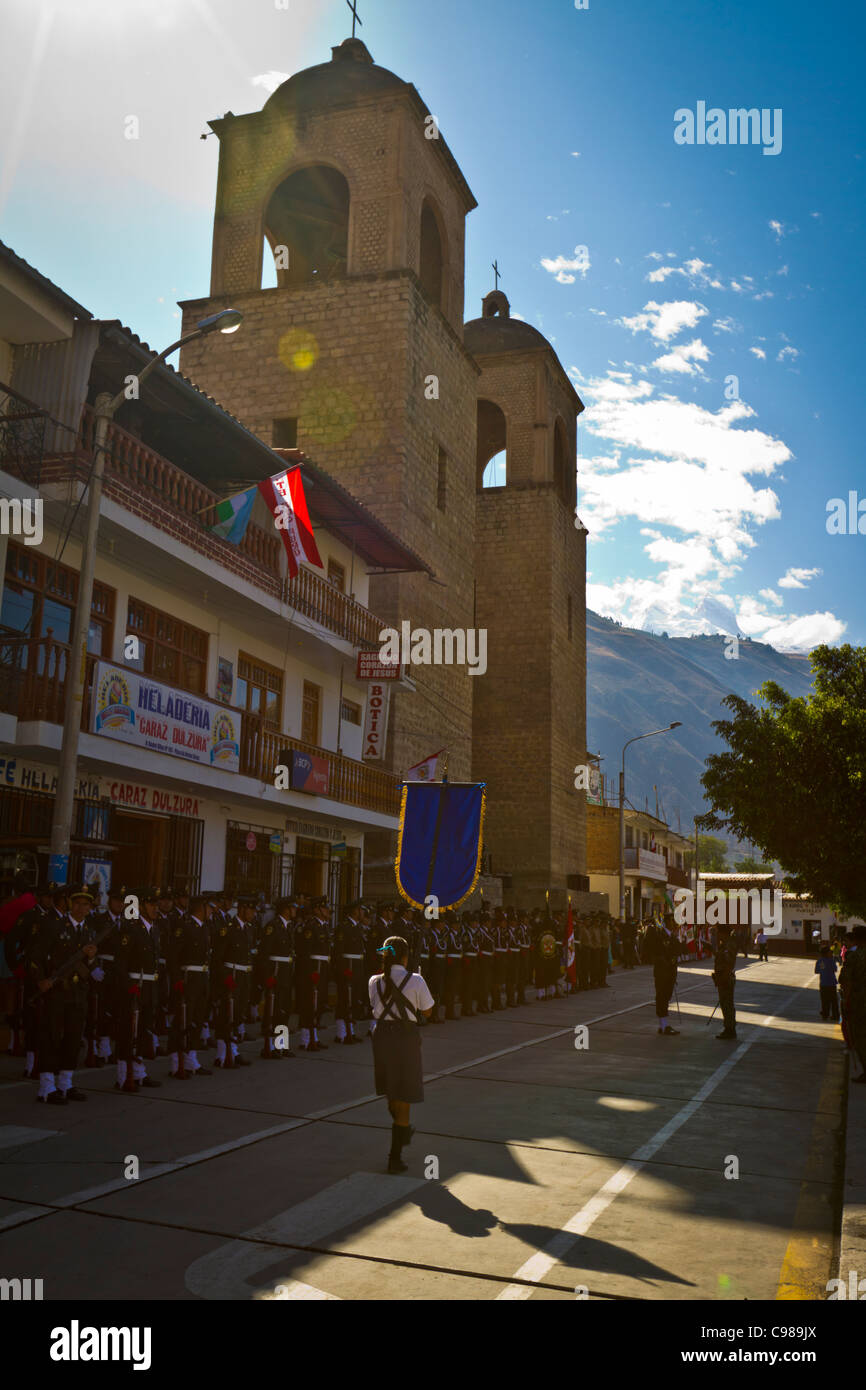 Caraz, Peru independence day parade Stock Photo - Alamy