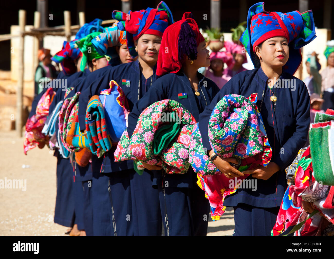 Festival in honour of young boys who are becaming the novice monks in ...