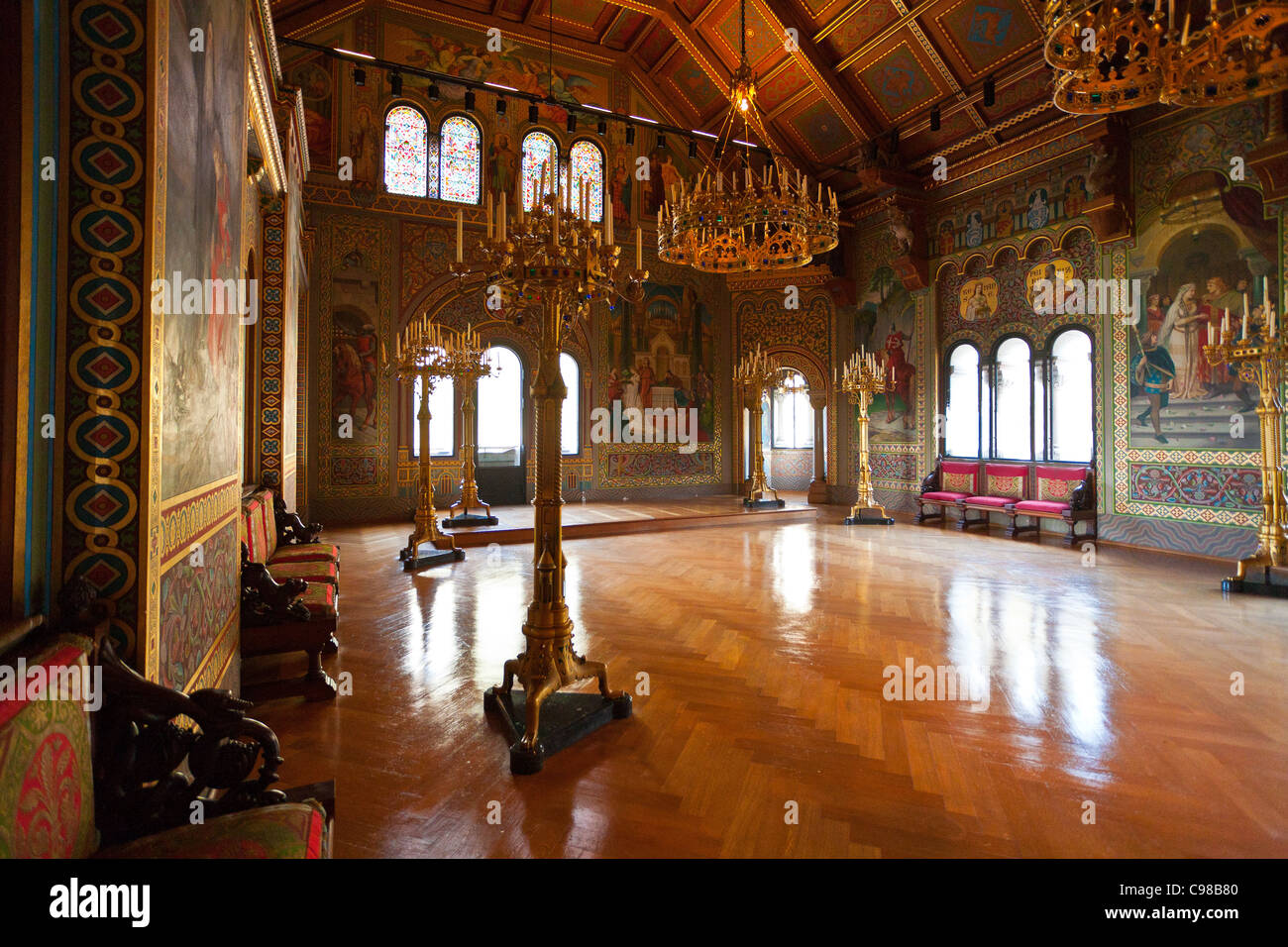 Romantic germany castle interior Stock Photo - Alamy