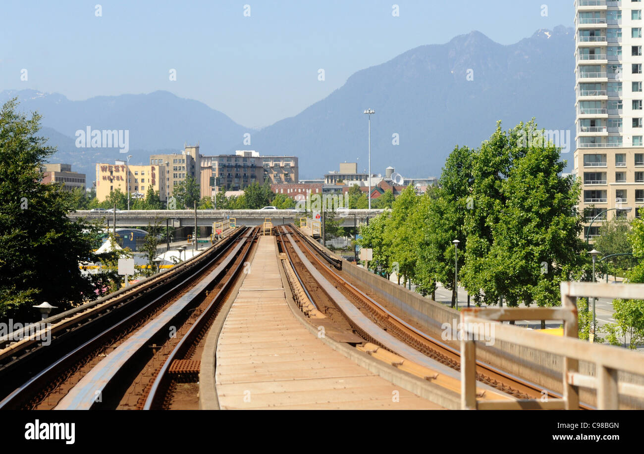 Deserted Skytrain railway track, Vancouver Stock Photo - Alamy