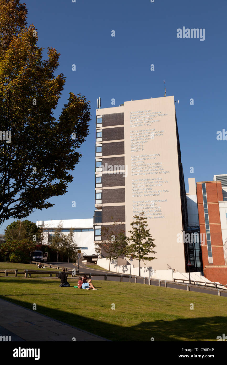 Students at Sheffield Hallam University enjoying the early autumn ...