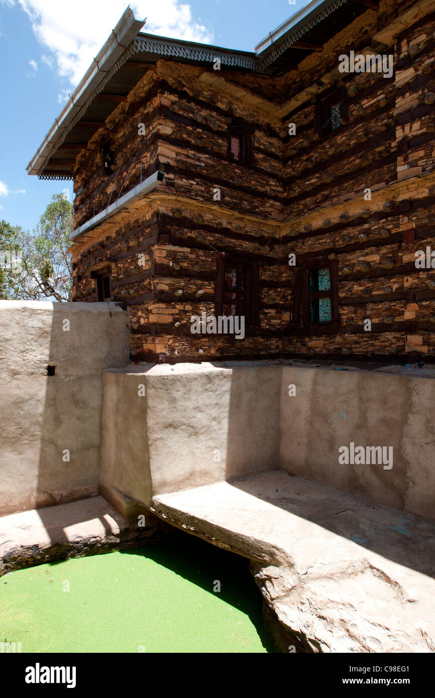 Original Aksumite architecture of Abuna Aregawi Church at the mountain ...