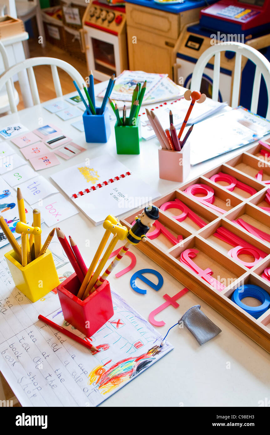 Children's educational equipment Stock Photo - Alamy