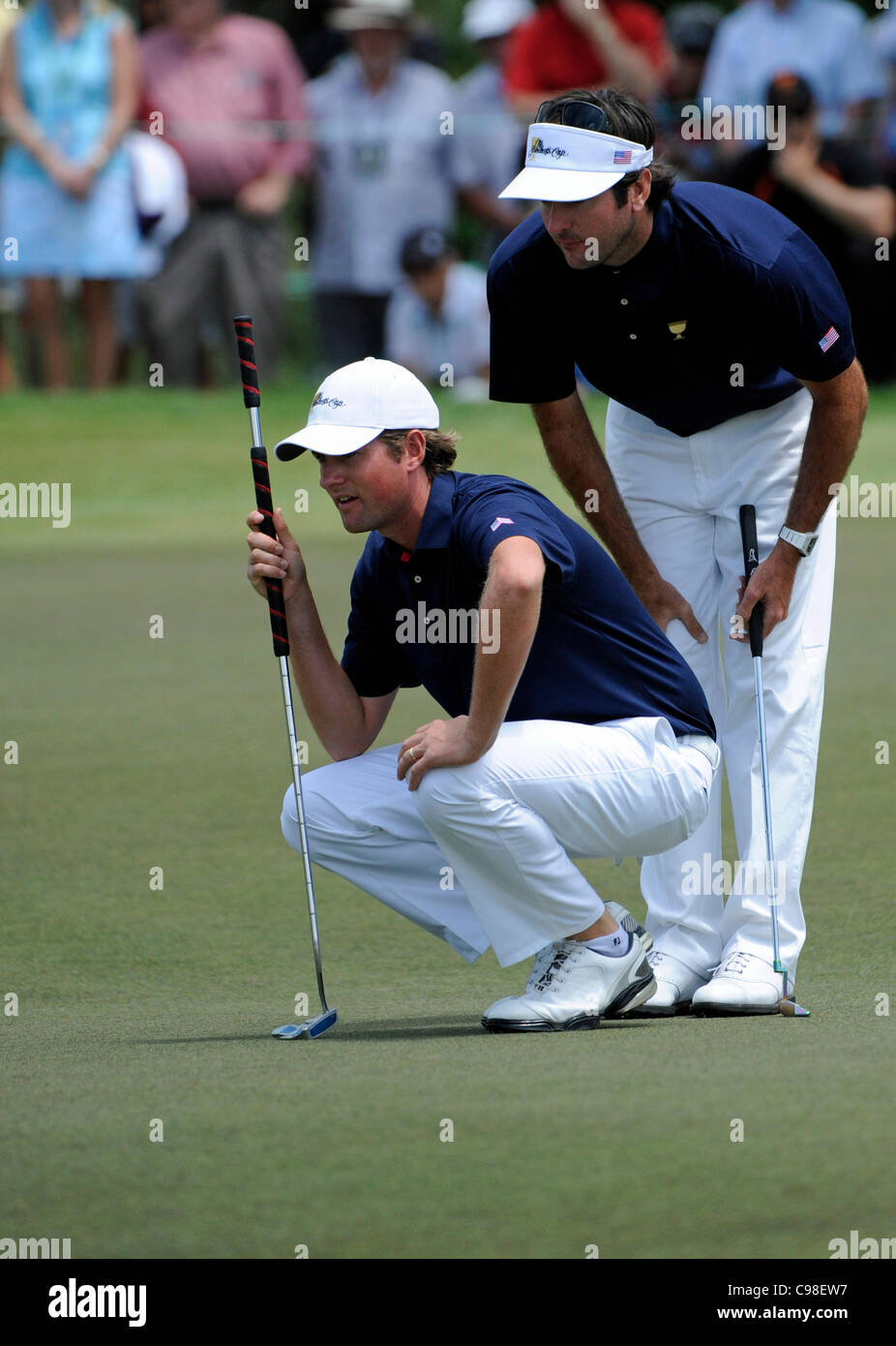 17.11.2011, Melbourne Australia. Webb Simpson and Bubba Watson from the ...