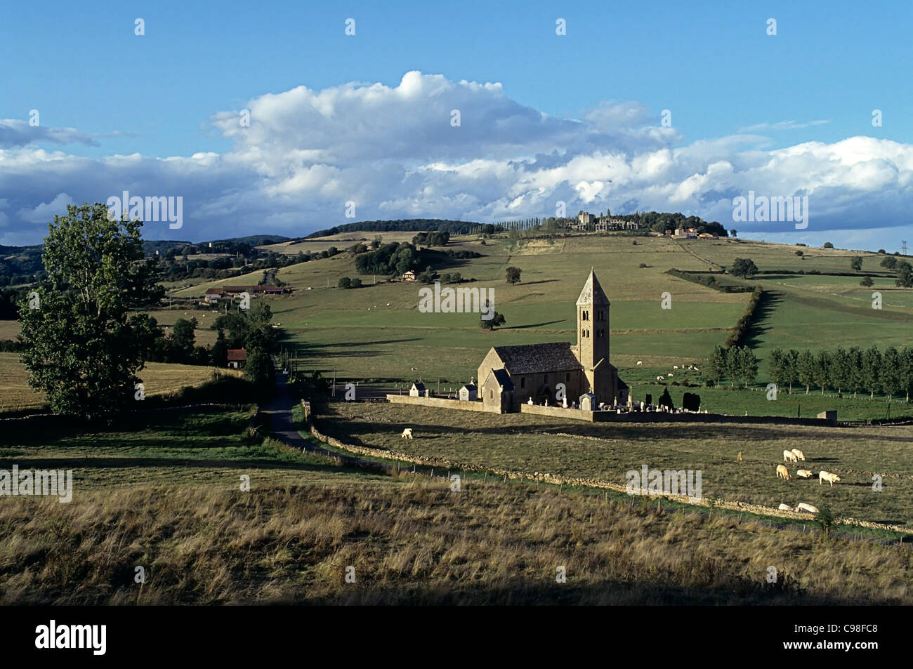 Saint-Blaise church in Mazille, Bourgogne, France Stock Photo - Alamy