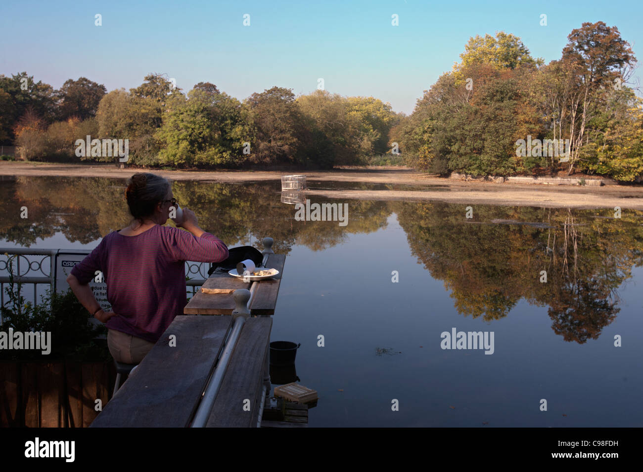 pond in victoria park in london Stock Photo - Alamy