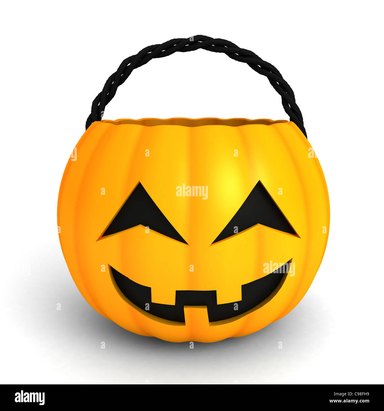 3D Illustration of an Empty Pumpkin Basket Stock Photo - Alamy