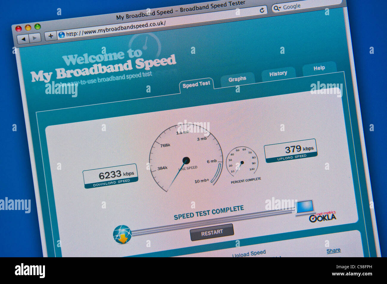 Online internet speed checker hi-res stock photography and images - Alamy