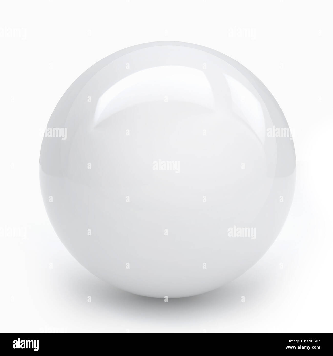 3D Illustration of a White Orb Stock Photo - Alamy