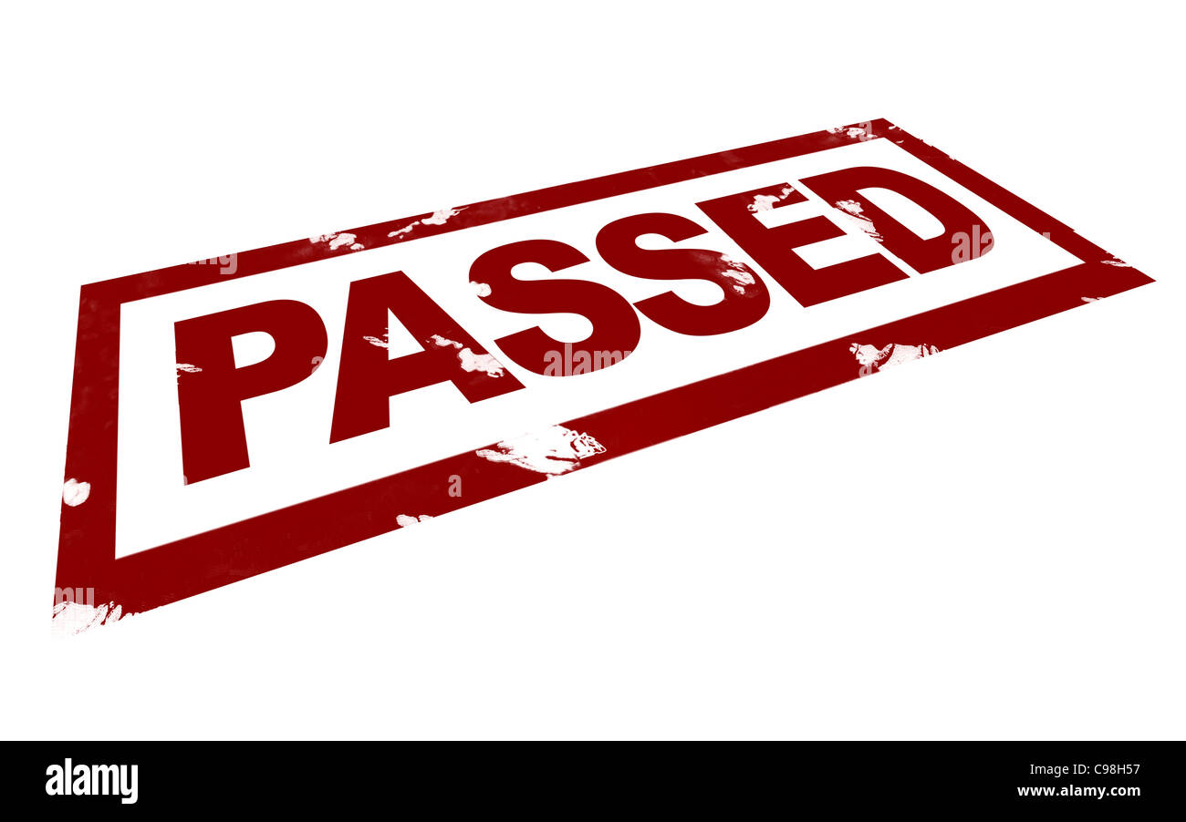 3D Illustration of a Passed Mark Stock Photo - Alamy