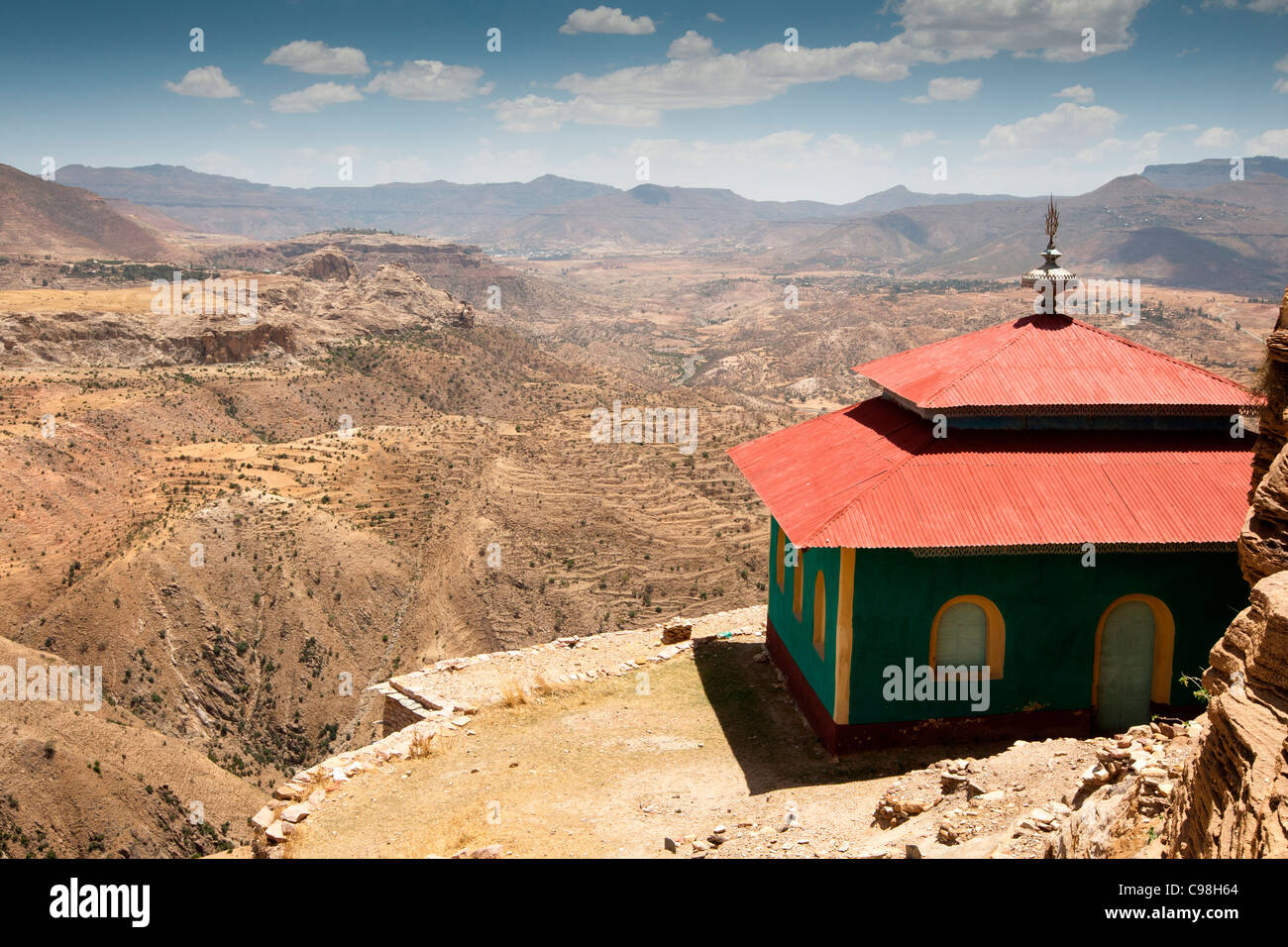 Breathtaking views from the mountain-top monastery Debre Damo on the ...
