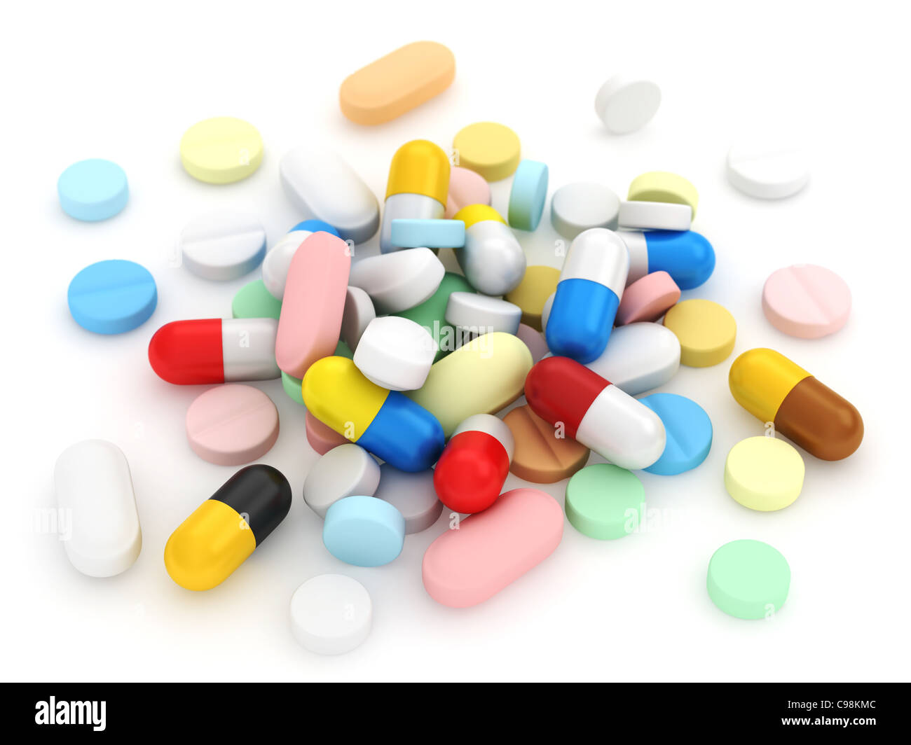 3D Illustration of Assorted Medicines Stock Photo - Alamy