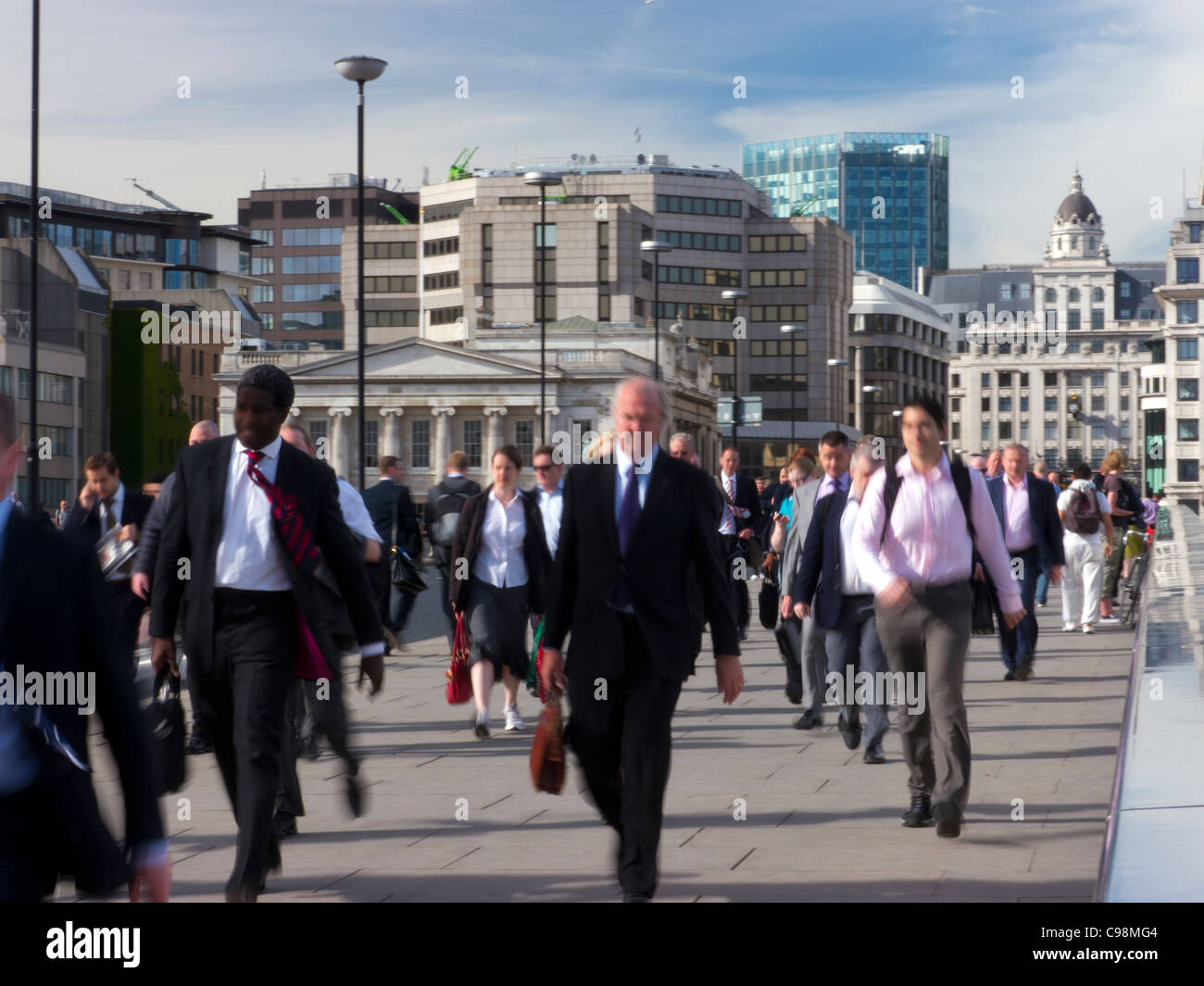 commuters walking to work at rush hour Stock Photo - Alamy