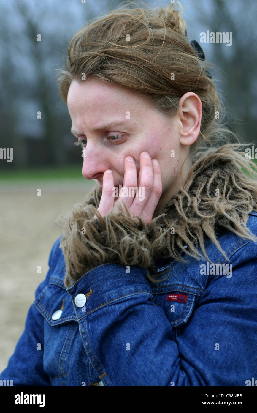 Adult pensive reflect nature hi-res stock photography and images - Alamy