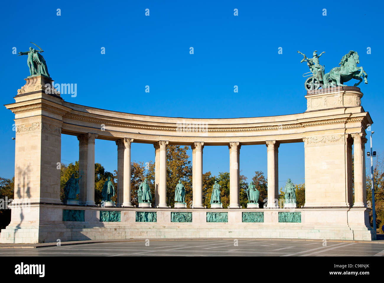 Budapest, Heroes' Square and Millennium Monument Stock Photo - Alamy