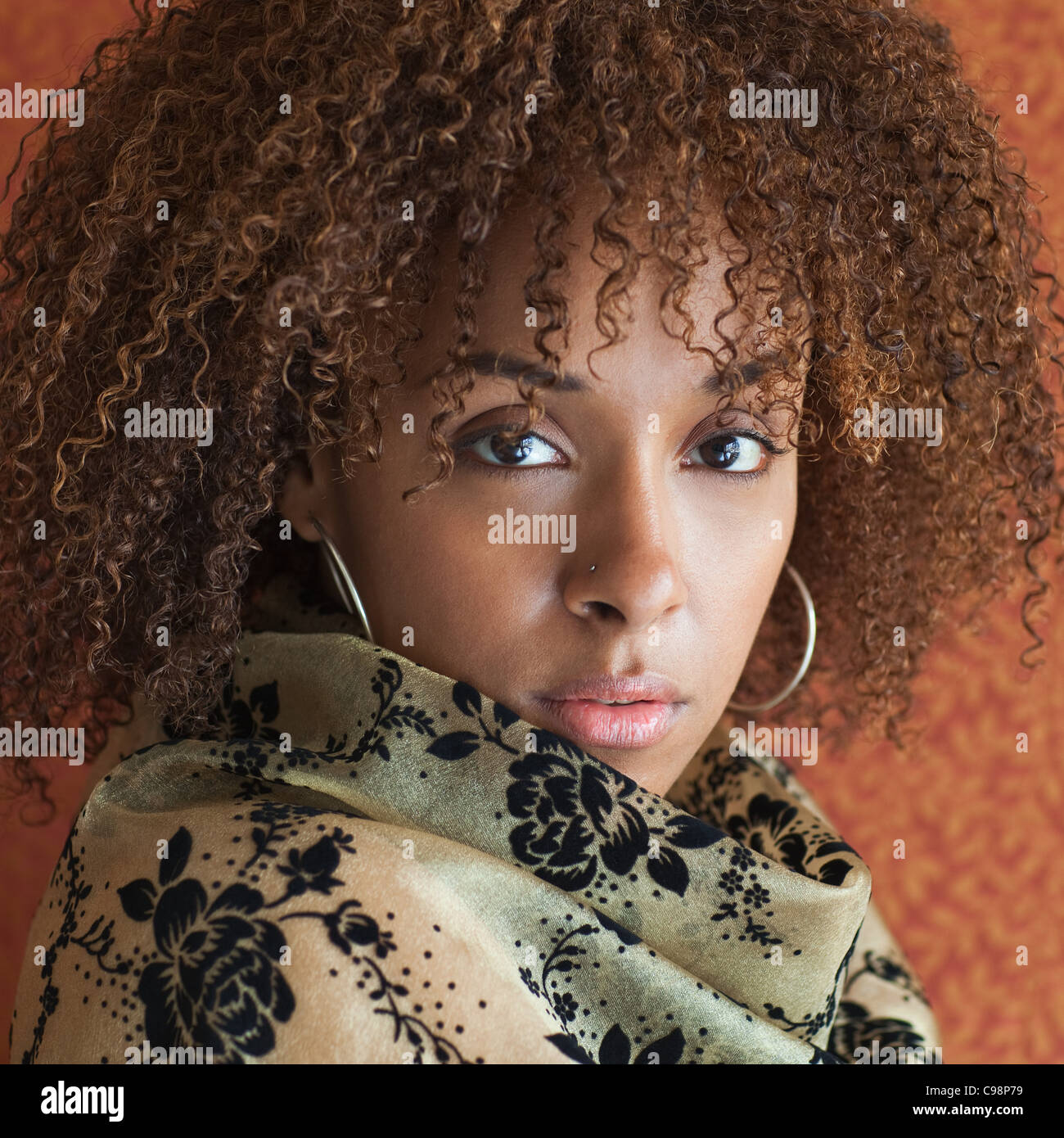 Portrait young woman staring camera with attitude Stock Photo - Alamy Portrait young woman staring camera with attitude Stock Photo - Alamy