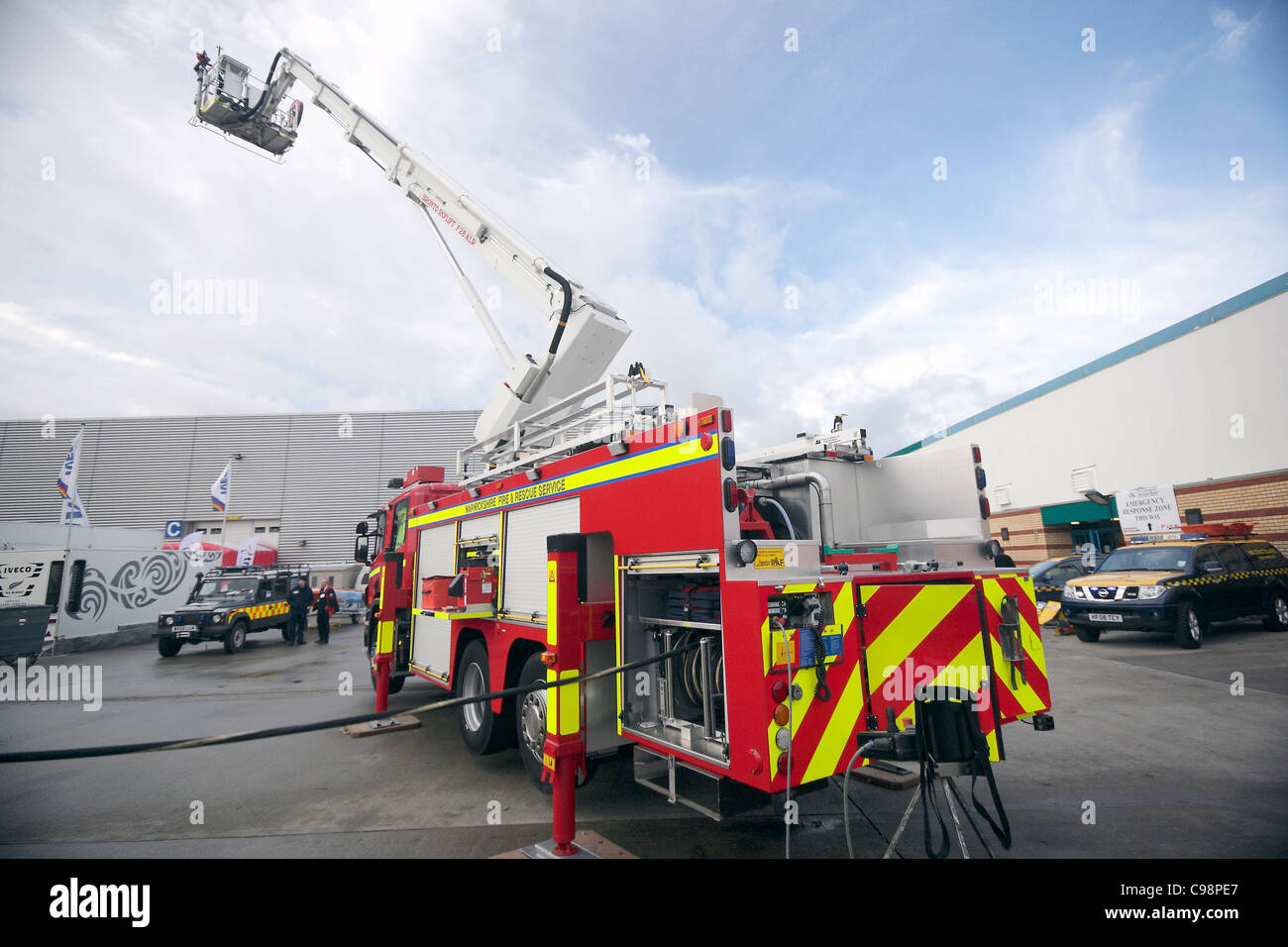 Scania P130 Angloco CARP, Combined Aerial and Pumping appliance Stock ...