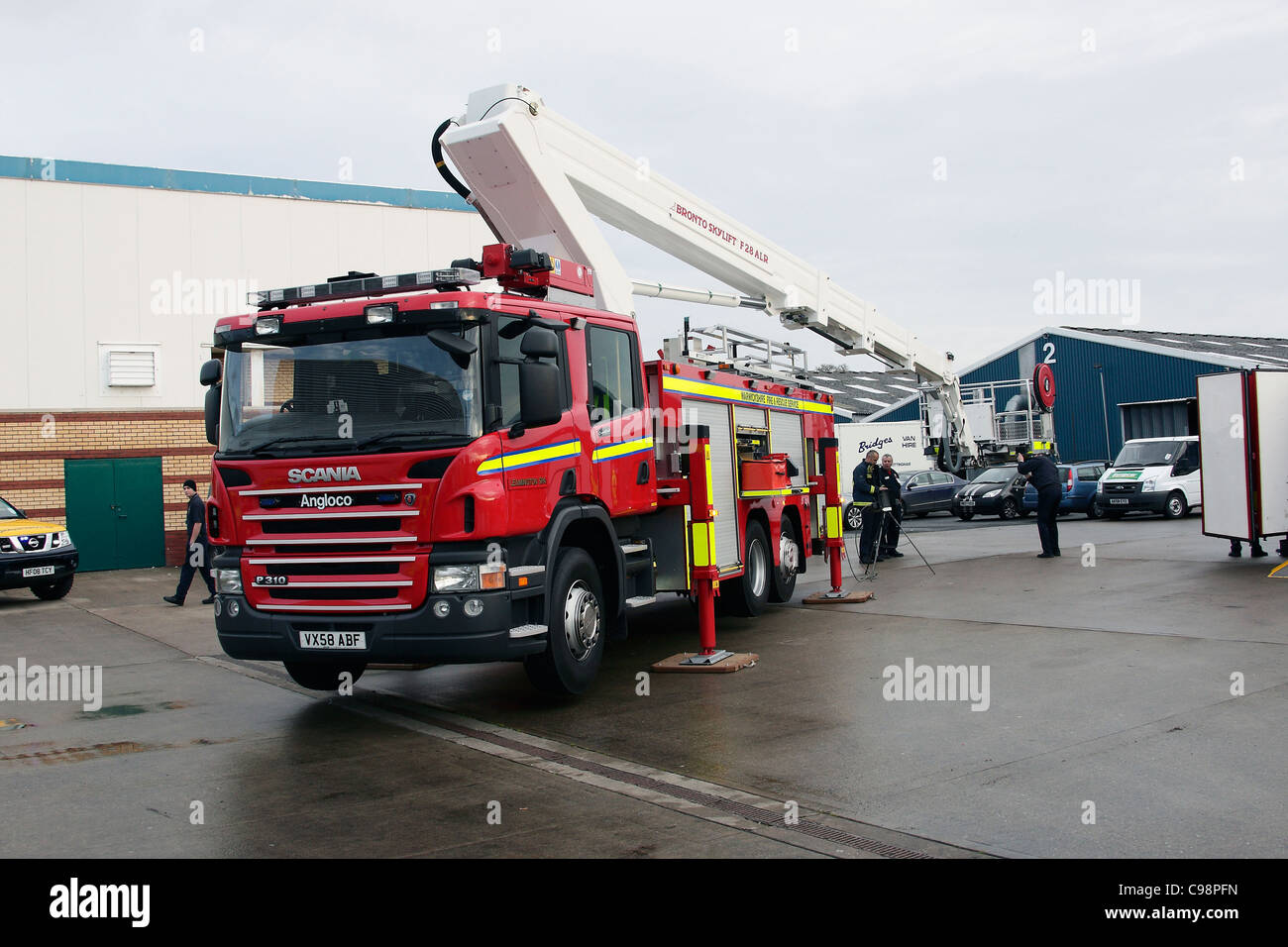 VX58 ABF, Angloco Scania P130 Combined Aeriel Pump, (CARP Stock Photo ...