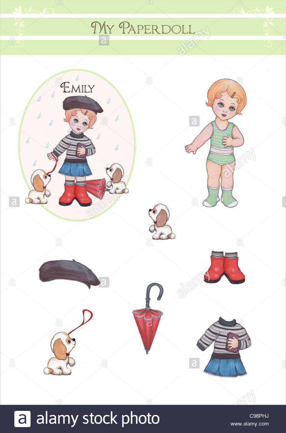 Paper Doll Girl Cut Out Stock Photos & Paper Doll Girl Cut Out Stock ...