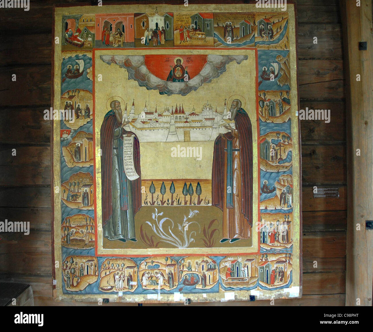 Icon in the Intercession church, KIJI island in the Onega lake. Icons ...