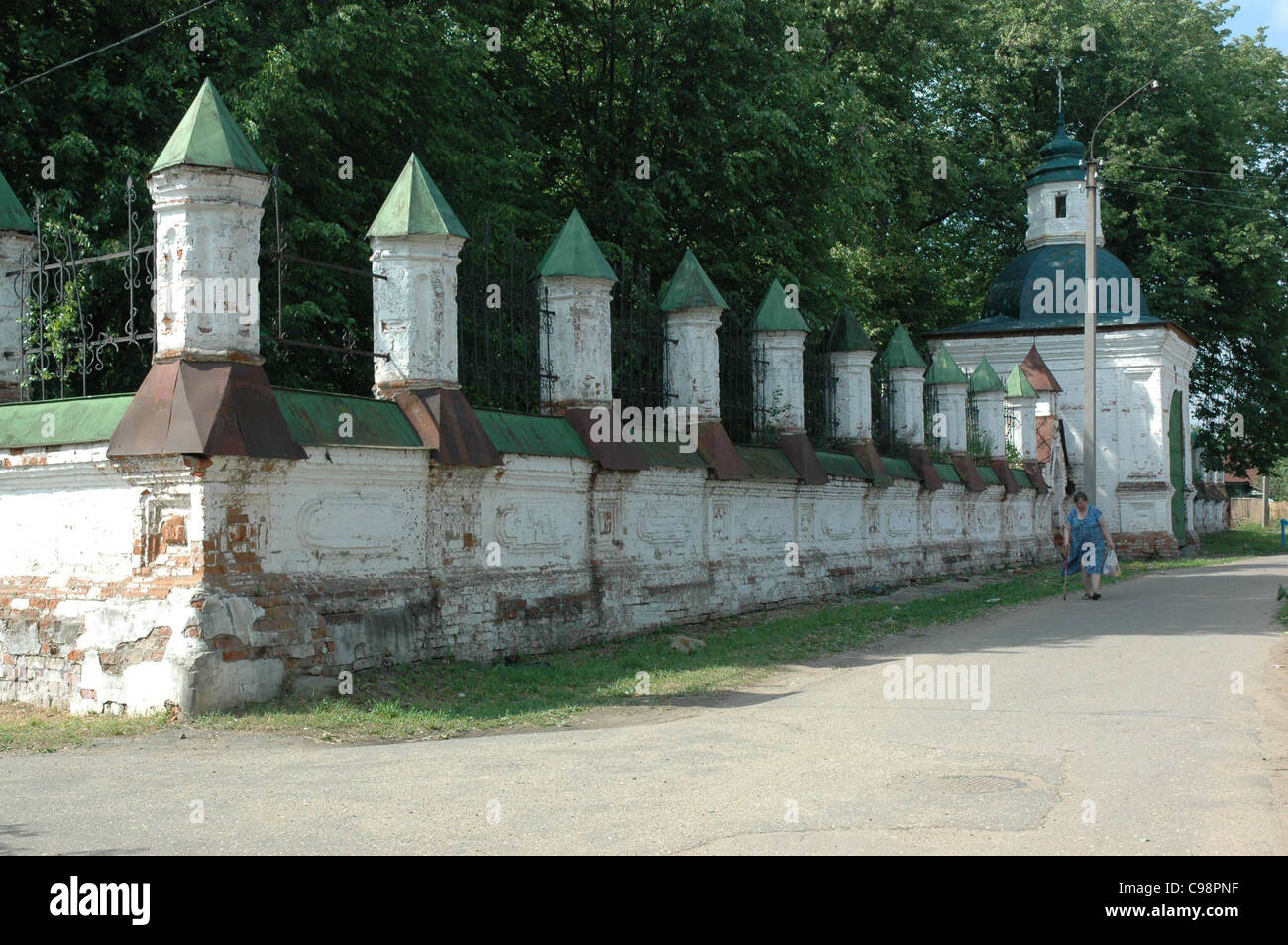 Kostroma old wall, Kostroma is located at the confluence of the Volga ...