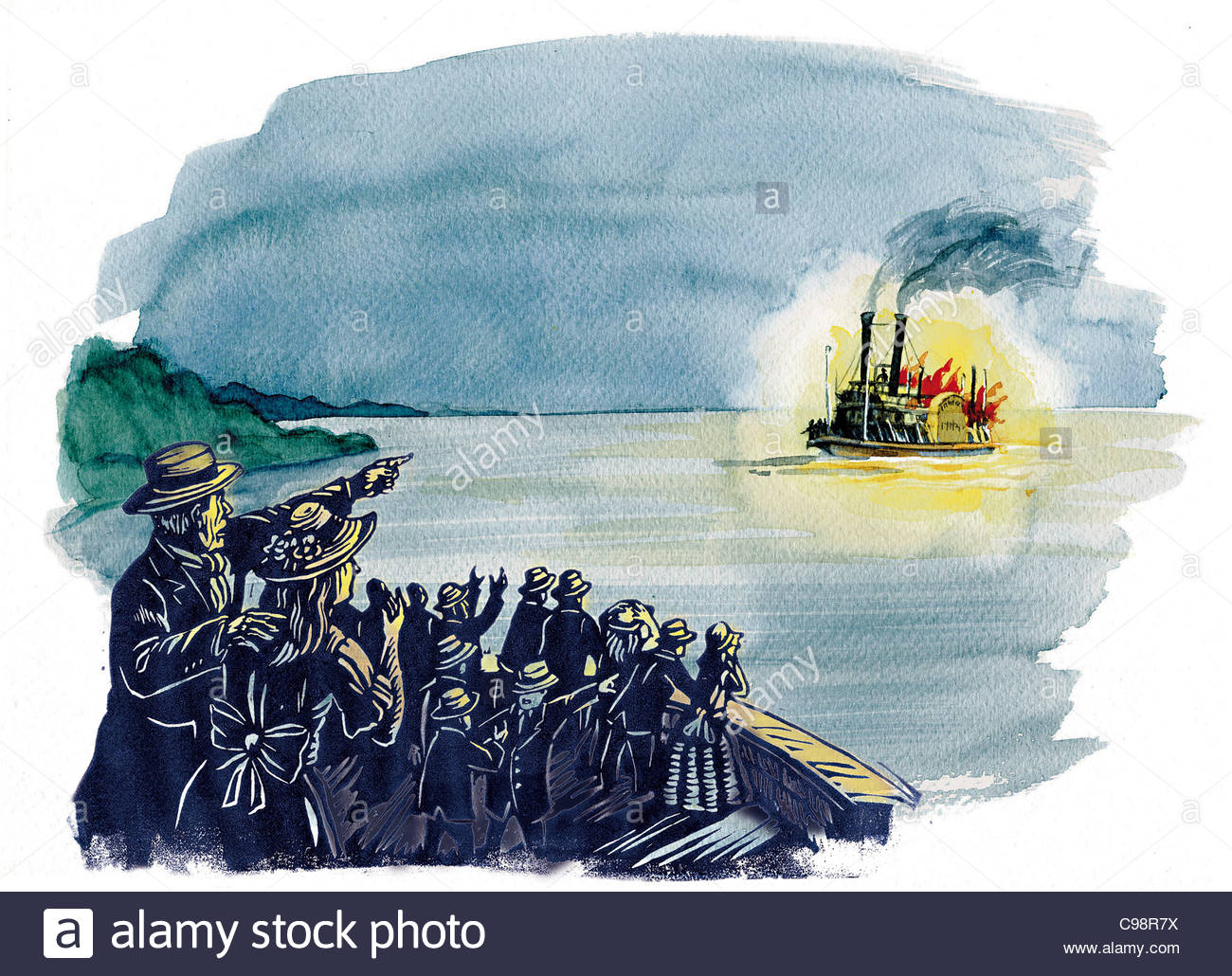 Burning Ships Stock Photos & Burning Ships Stock Images - Alamy