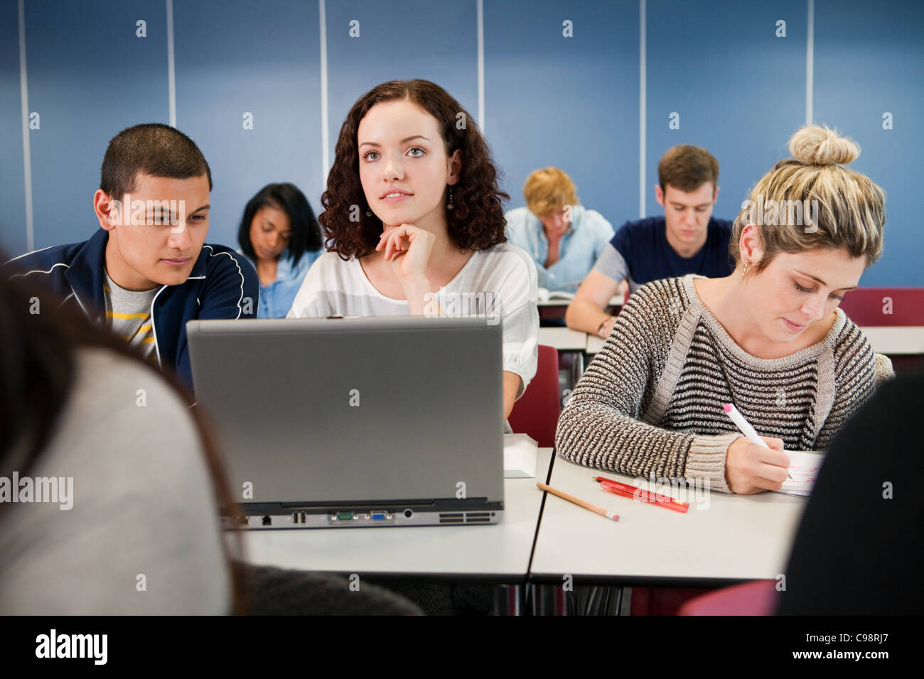 University students class Stock Photo - Alamy
