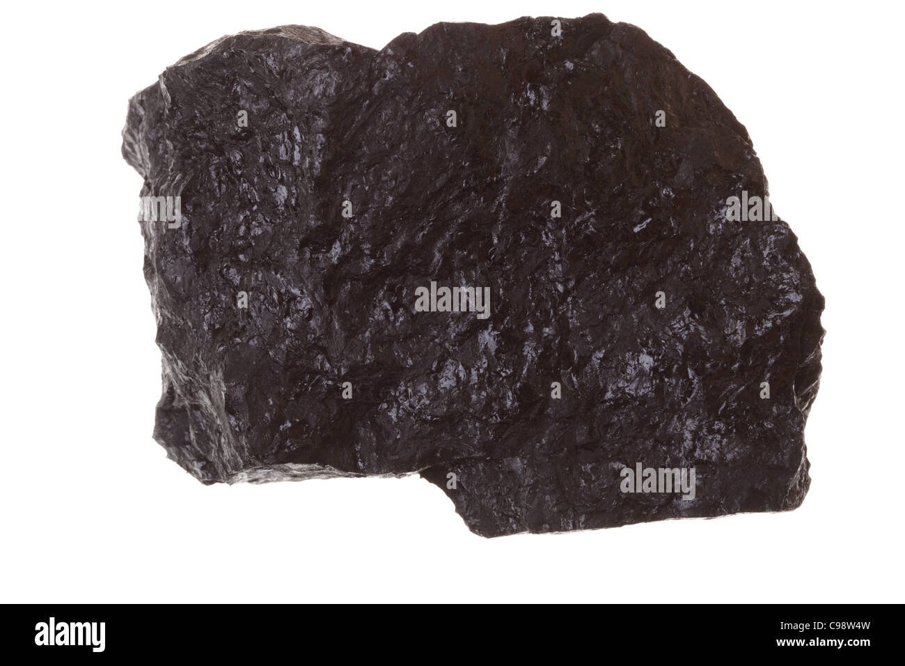 Pieces of coal isolated on white background Stock Photo - Alamy