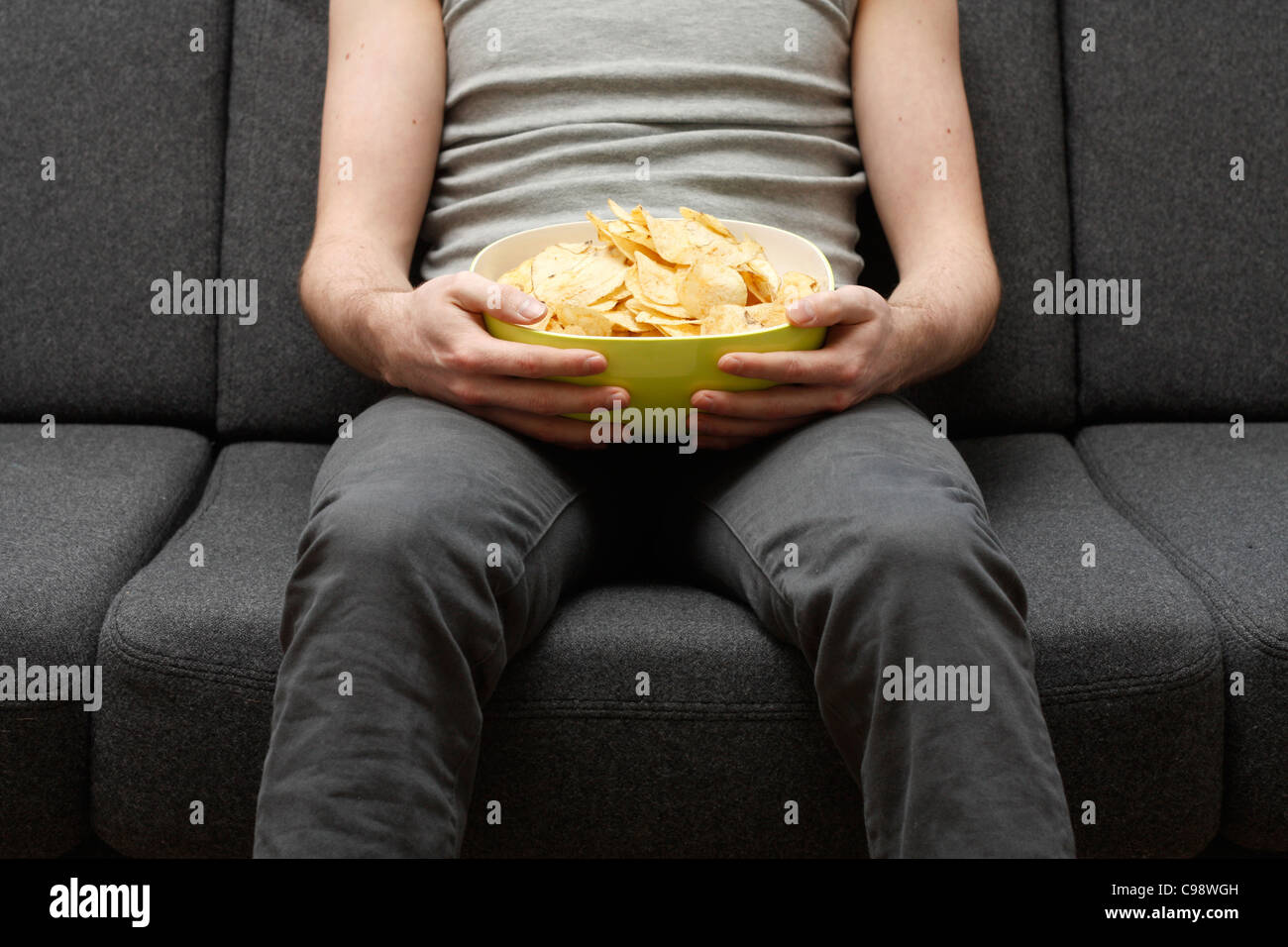 Couch Potato Man High Resolution Stock Photography and Images - Alamy