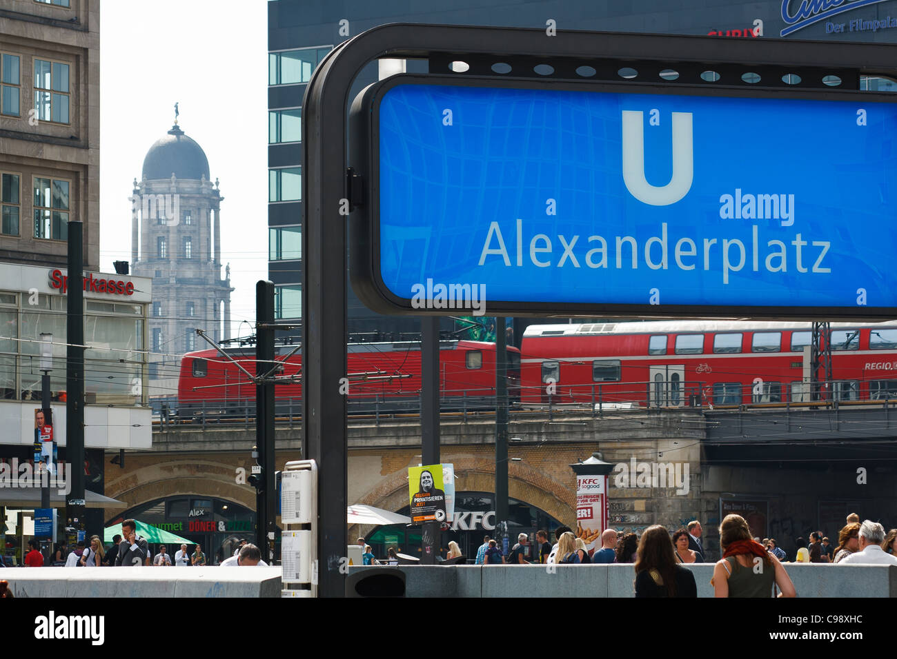 Subway station sign on Alexanderplatz. Berlin, Germany Stock Photo - Alamy