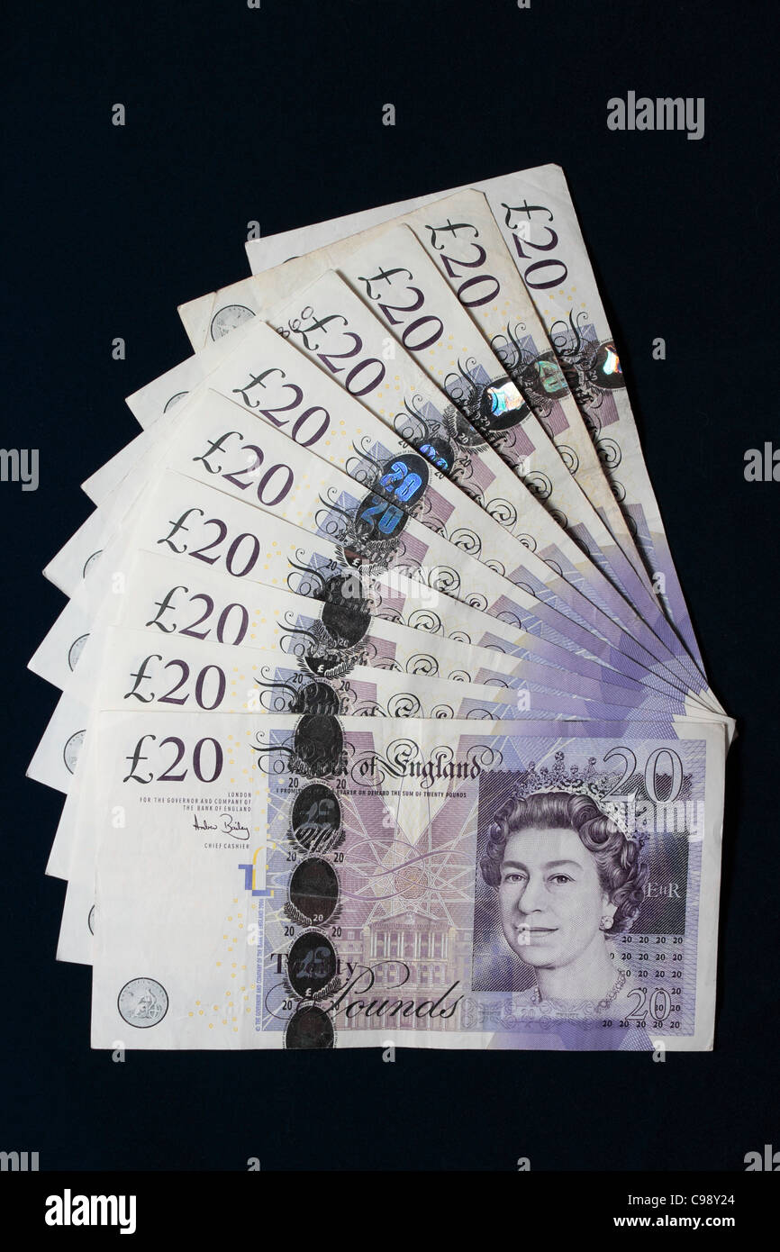 Fan english money notes hi-res stock photography and images - Alamy