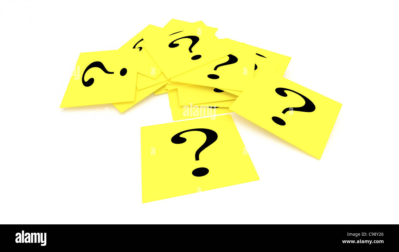 Question mark post it Cut Out Stock Images & Pictures - Alamy