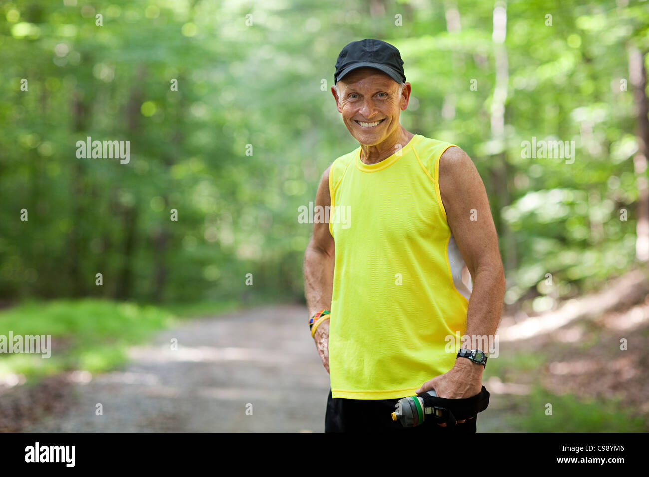 Man resting during exercise, portrait Stock Photo - Alamy