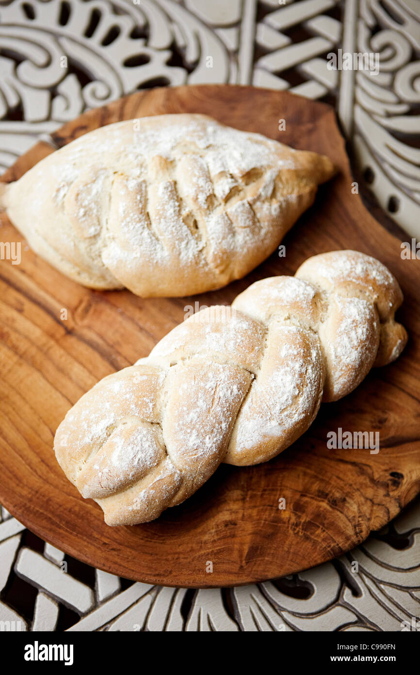 Two loaves of home baked bread Stock Photo - Alamy