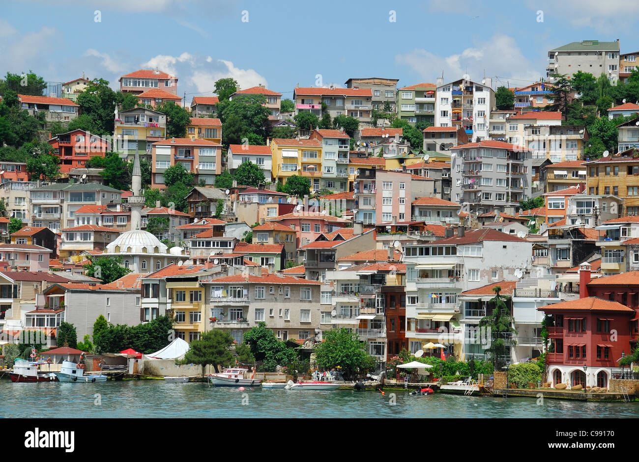 ISTANBUL, TURKEY. The Istanbul suburb of Sariyer on the European shore ...
