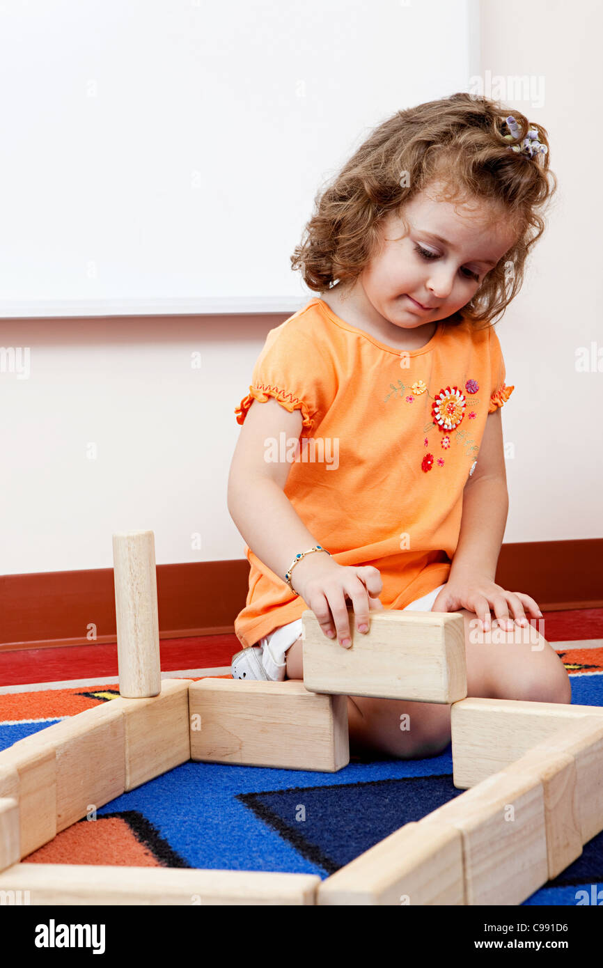 Children wood blocks classroom hi-res stock photography and images - Alamy
