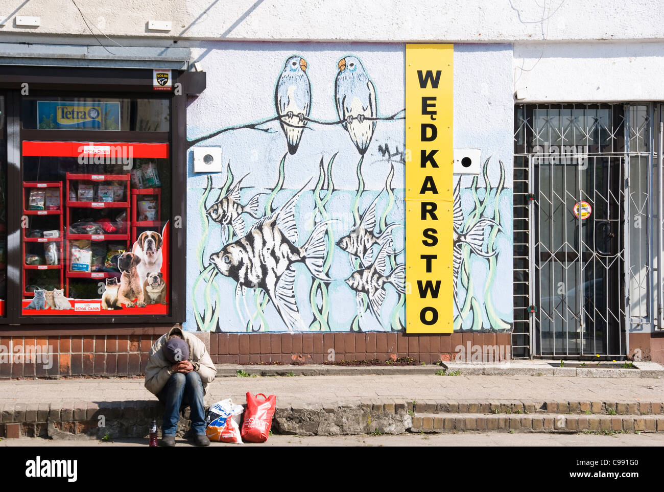 Homeless on the street Stock Photo - Alamy
