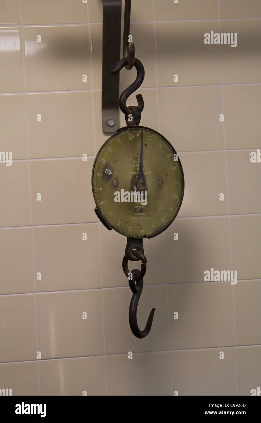 Traditional butcher's scale Stock Photo - Alamy