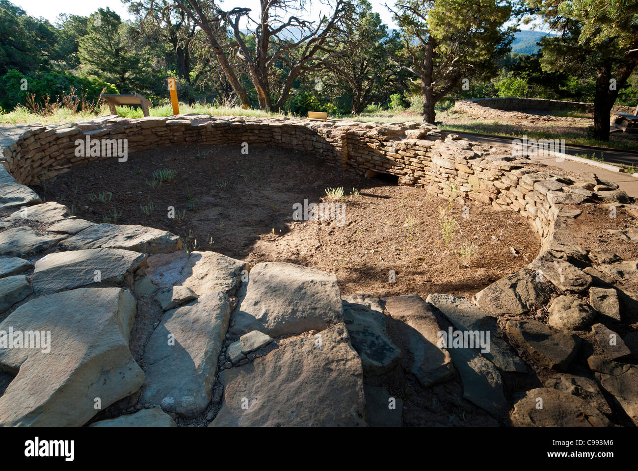 Pit houses, Great Kiva Trail, Chimney Rock Archaeological Area, Pagosa ...