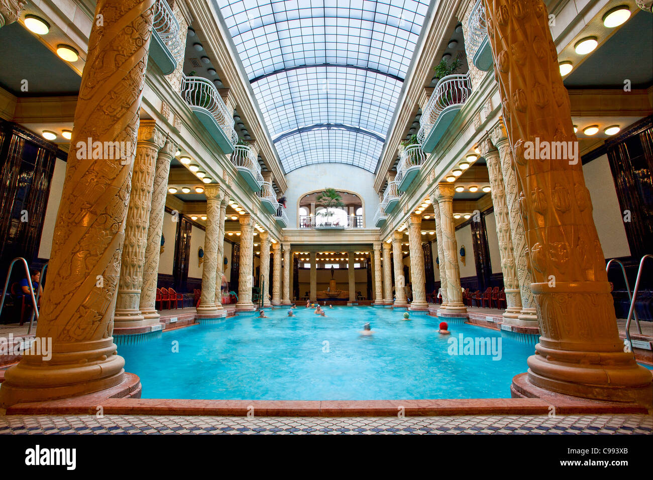 Budapest, Gellert Baths in Budapest Stock Photo - Alamy