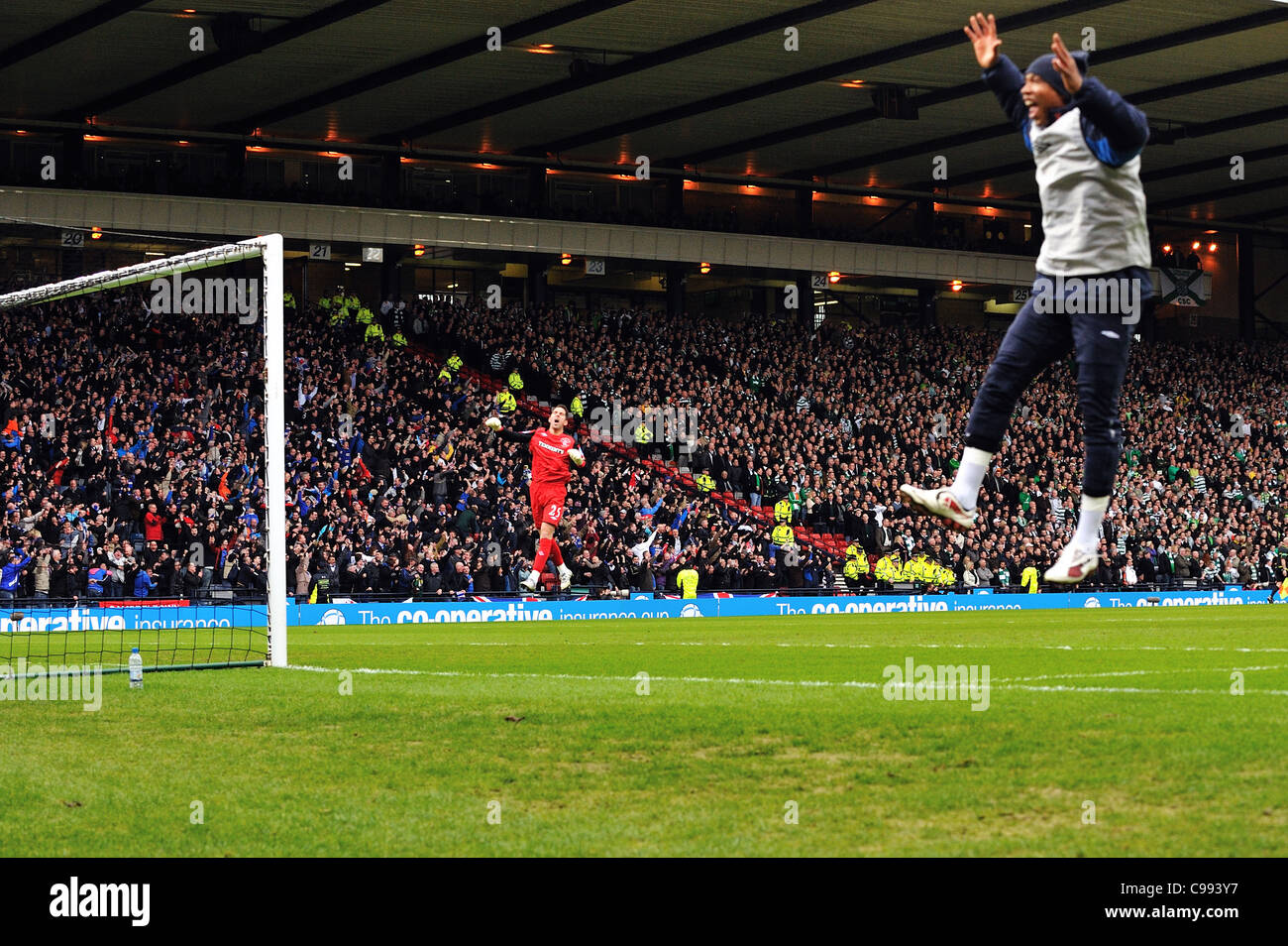 Rangers goalkeeper Neil Alexander and substitute El Hadji Diouf ...