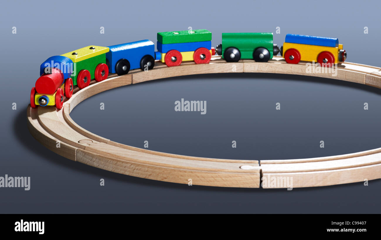 Train toy circle hi-res stock photography and images - Alamy